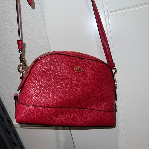 Coach | Bags | Coach Red Crossbody Bag With Dome Shape | Poshmark